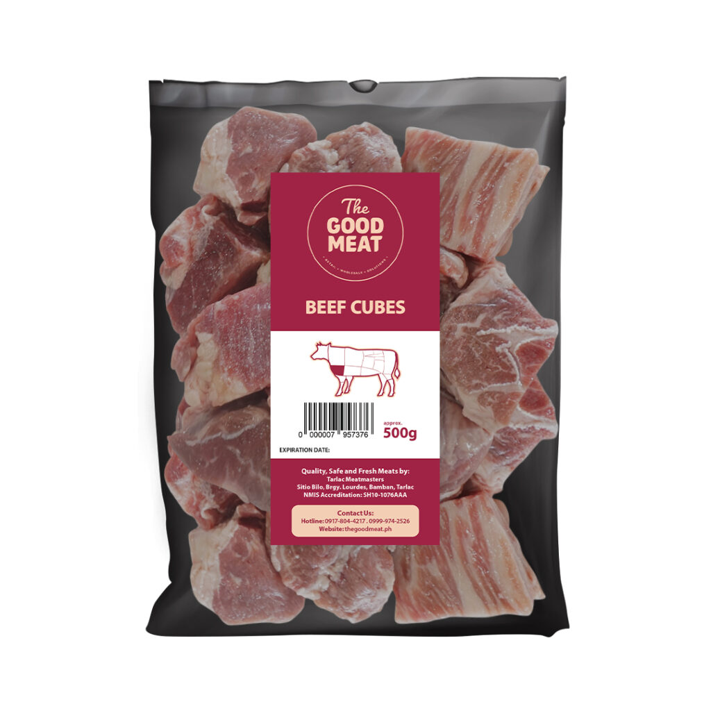 Beef Cubes (500g) – thegoodmeat.ph